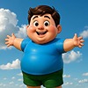 Fat cartoon boy render (ai) by anonymoususer46898 on DeviantArt
